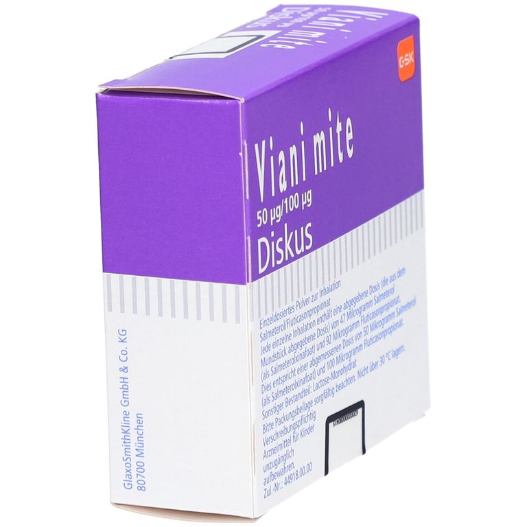 Viani® mite 50 ug/100 ug Diskus® 60 St mit dem E-Rezept kaufen - Shop ...
