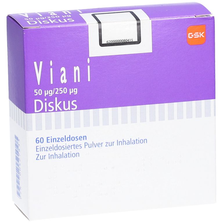 Viani® 50 ug/250 ug Diskus® 60 St mit dem E-Rezept kaufen - Shop Apotheke