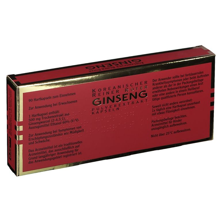 Roter Ginseng Extrakt Kapseln 90 St Shop Apotheke