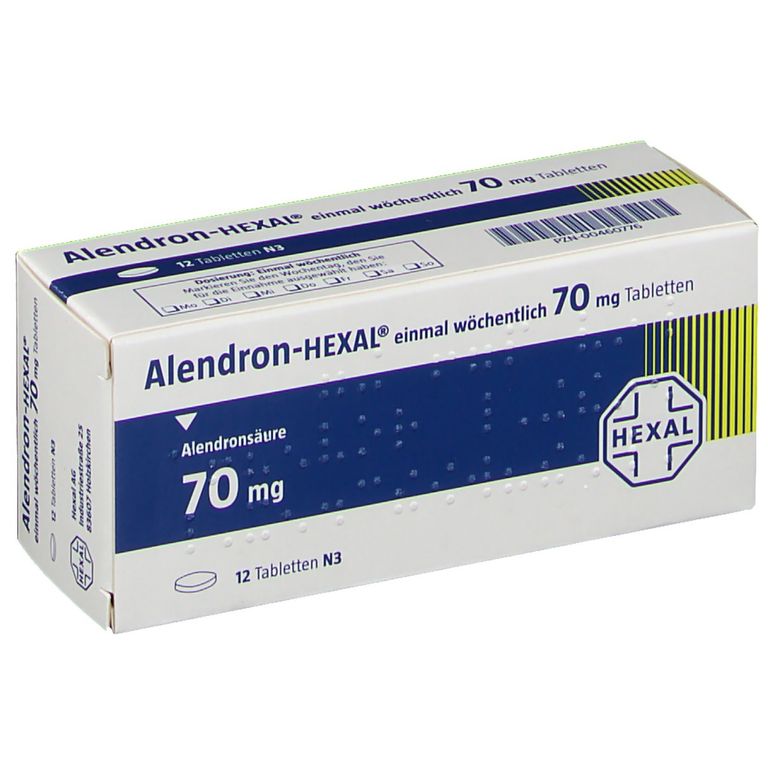 Alendron-HEXAL® einmal wöchentlich 70 mg 12 St mit dem E-Rezept kaufen ...