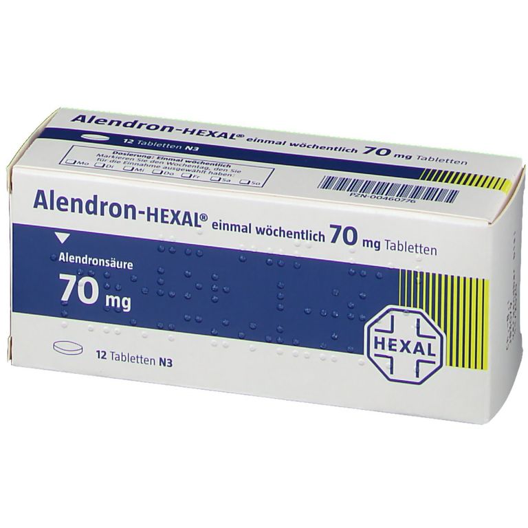 Alendron-HEXAL® einmal wöchentlich 70 mg 12 St mit dem E-Rezept kaufen ...