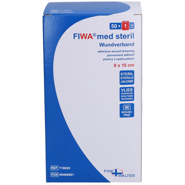 FIWA® med steril Wundverband 8 x 15 cm 50 St - Shop Apotheke