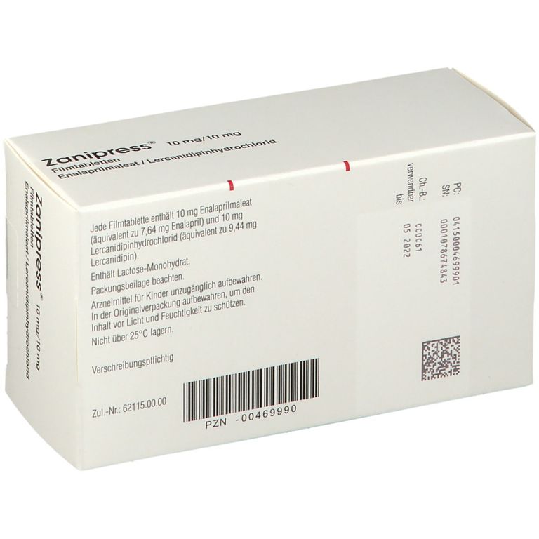Zanipress® 10 mg/10 mg 100 St mit dem E-Rezept kaufen - Shop Apotheke
