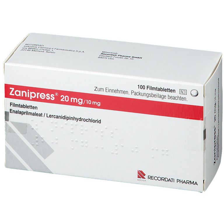 Zanipress® 20 mg/10 mg 100 St mit dem E-Rezept kaufen - Shop Apotheke
