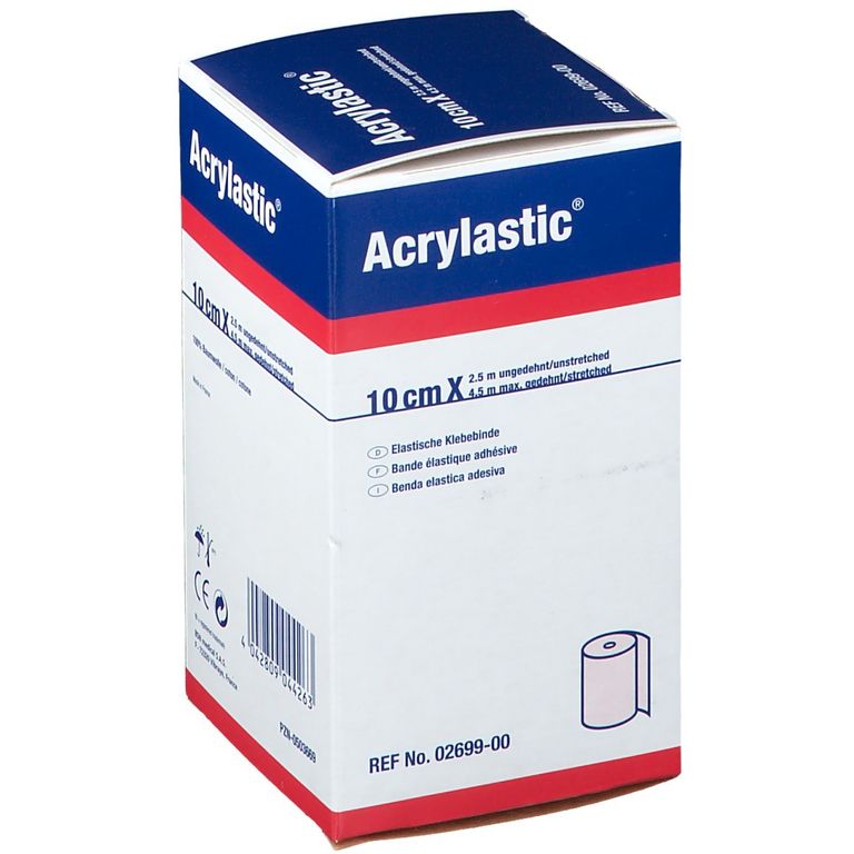 Acrylastic® längselastische Binde 2,5 m x 10 cm 1 St - Shop Apotheke