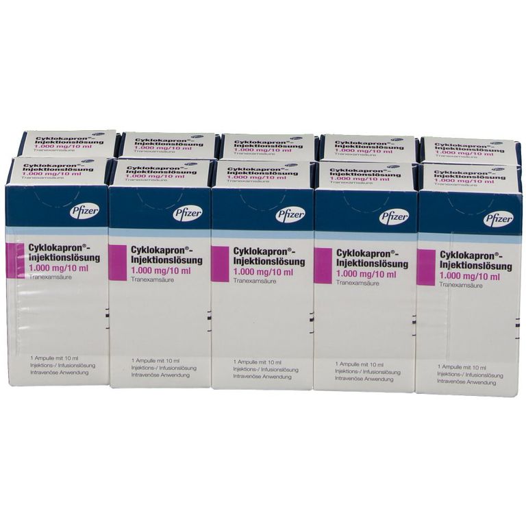Cyklokapron®- Injektionslösung 1.000 mg/10 ml 10x10 ml mit dem E-Rezept ...