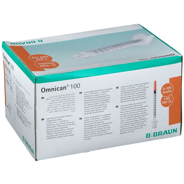 Omnican® 100, für U100-Insulin, 0,30 x 8 mm G 30 x 0,3125 Zoll 100 St ...