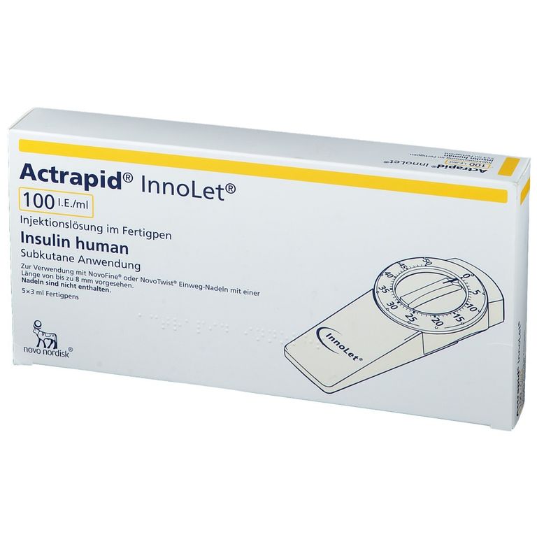 Actrapid® InnoLet® 100 I.E./ml 5x3 ml mit dem E-Rezept kaufen - Shop ...