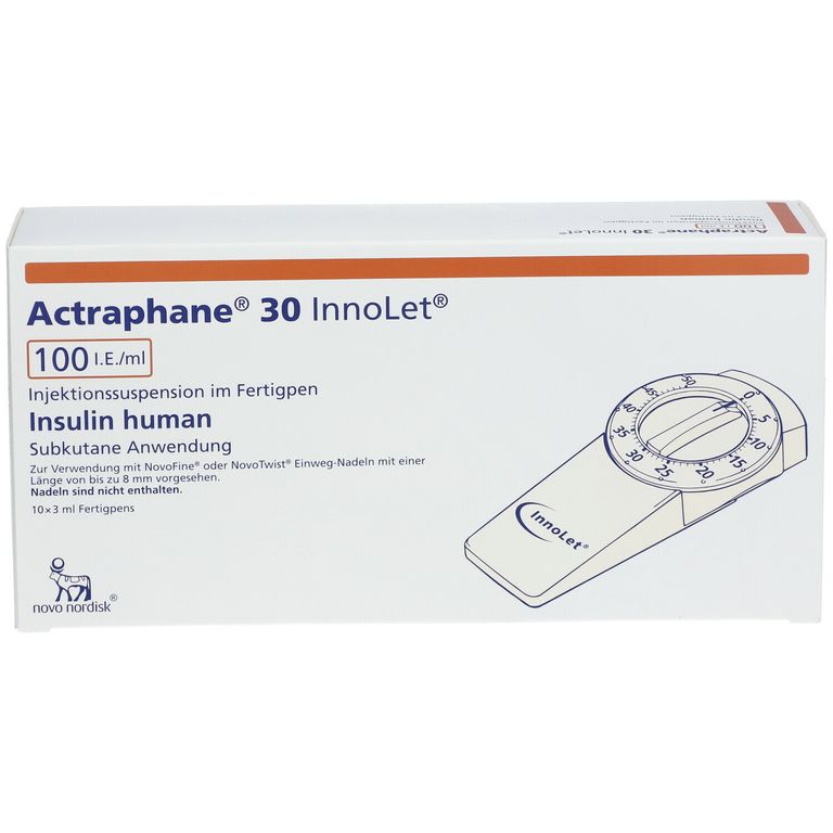 Actraphane® 30 InnoLet® 100 I.E./ml 10x3 ml mit dem E-Rezept kaufen ...