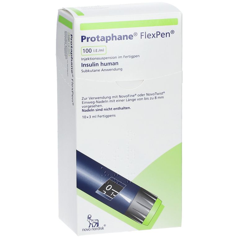 Protaphane® FlexPen® 100 I.E./ml 10x3 ml mit dem E-Rezept kaufen - Shop ...