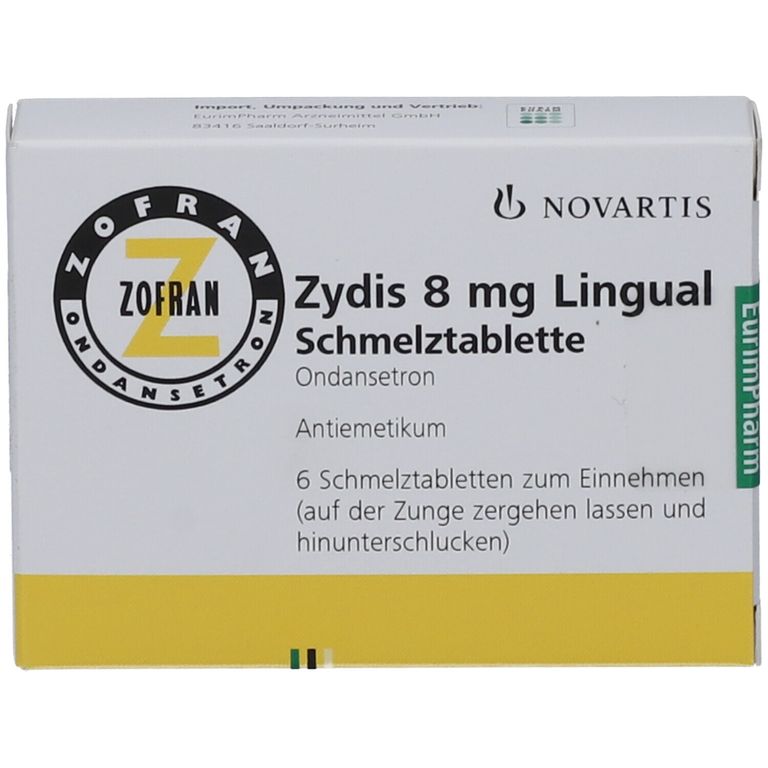 ZOFRAN 8 mg Zydis Lingual Schmelztabletten 6 St mit dem E-Rezept kaufen ...