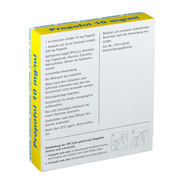 Propofol-®Lipuro 10 mg/ml 5x20 ml mit dem E-Rezept kaufen - Shop Apotheke