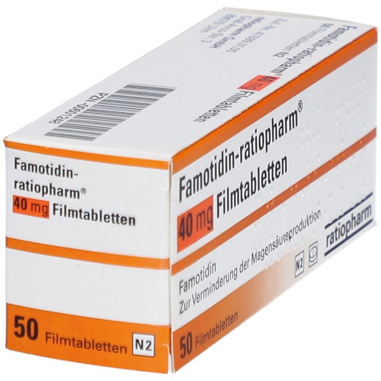 Famotidin-ratiopharm® 40 mg 50 St mit dem E-Rezept kaufen - Shop Apotheke