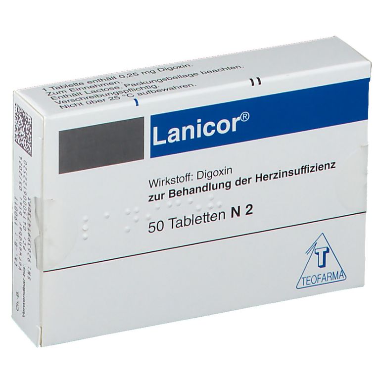 Lanicor® 25 mg Digoxin 50 St mit dem E-Rezept kaufen - Shop Apotheke