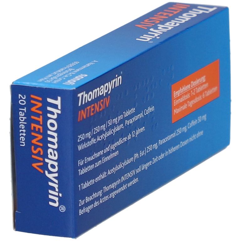 Thomapyrin INTENSIV bei intensiveren Kopfschmerzen & Migräne 20 St ...