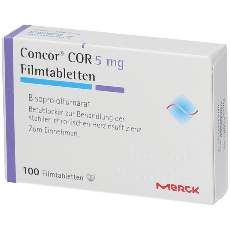 Concor® COR 5 mg 100 St mit dem E-Rezept kaufen - Shop Apotheke