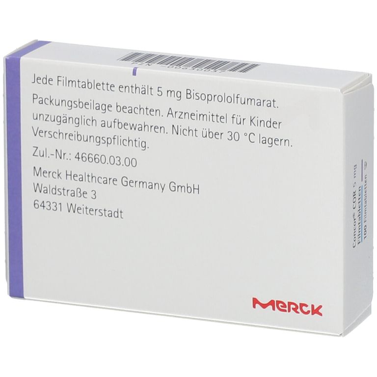 Concor® COR 5 mg 100 St mit dem E-Rezept kaufen - Shop Apotheke