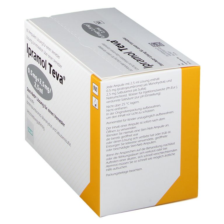 Ipramol Teva® 0,5 mg + 2,5 mg/2,5 ml 2x30 St mit dem E-Rezept kaufen ...