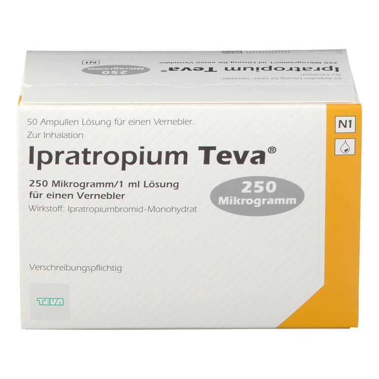 Ipratropium Teva® 250 µg/1 ml 50x1 ml mit dem E-Rezept kaufen - Shop ...