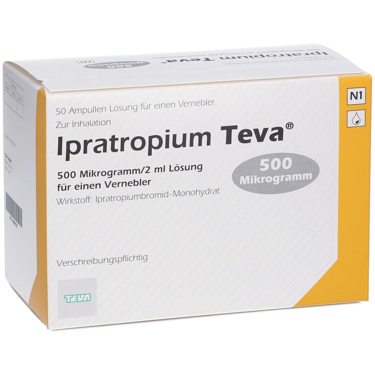 Ipratropium Teva® 500 µg/2 ml 50x2 ml mit dem E-Rezept kaufen - Shop ...
