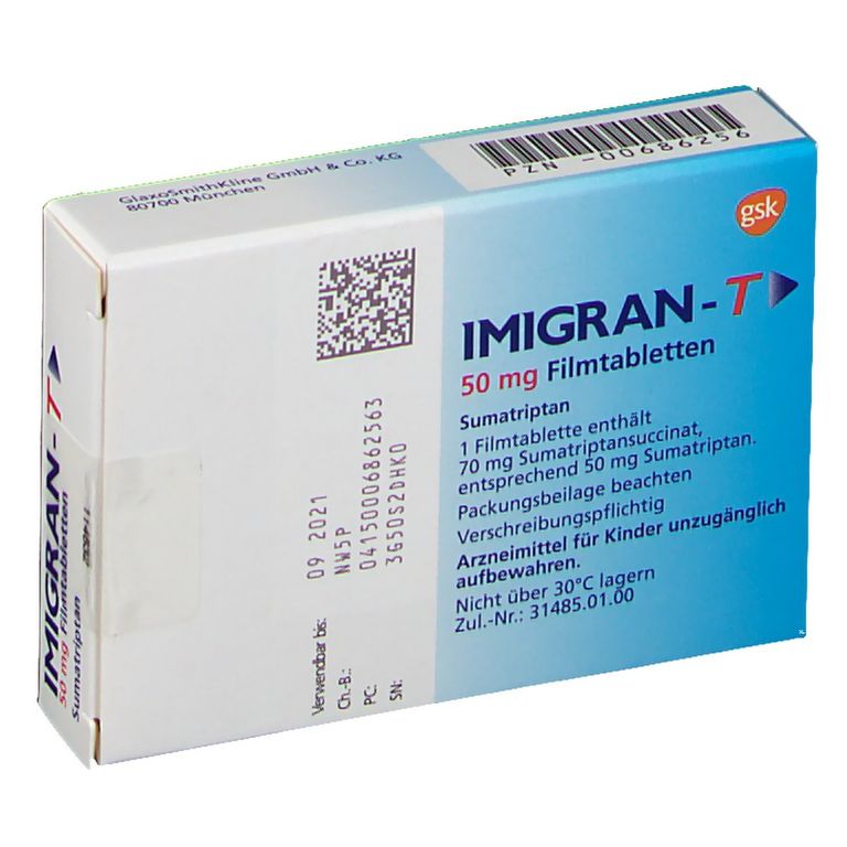 IMIGRAN - T 50 mg 6 St mit dem E-Rezept kaufen - Shop Apotheke