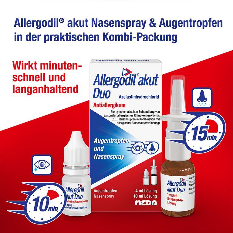 Allergodil® akut Duo: Allergie Kombipack mit Nasenspray (10 ml) und ...