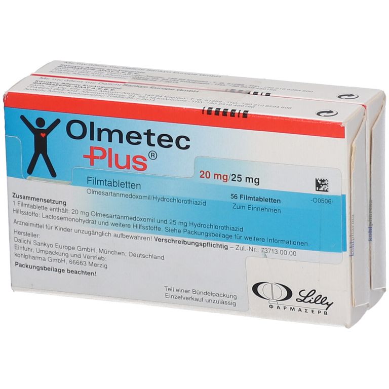 Olmetec Plus 20 mg/25 mg 98 St mit dem E-Rezept kaufen - Shop Apotheke