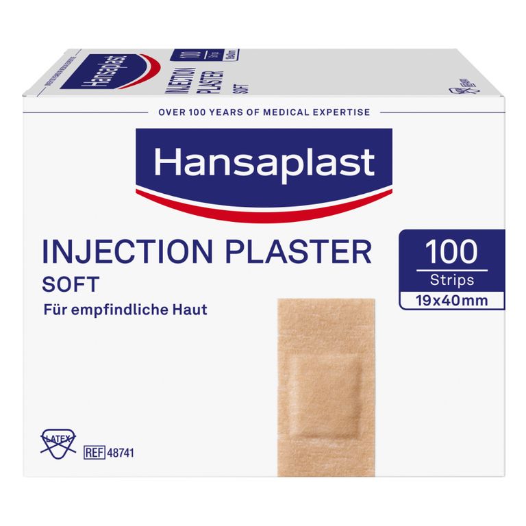 Hansaplast® Soft Injektionspflaster I 1,9 cm x 4 cm 100 St - Shop Apotheke