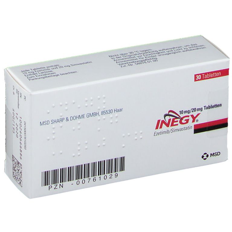 INEGY® 10 mg/20 mg 30 St mit dem E-Rezept kaufen - Shop Apotheke