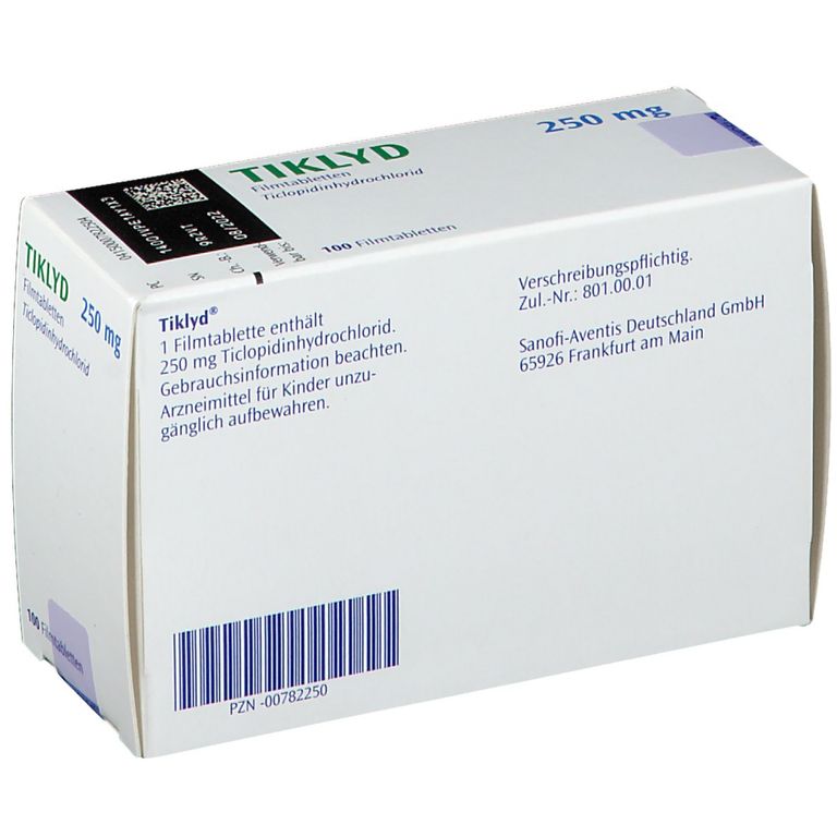TIKLYD® 250 mg 100 St mit dem E-Rezept kaufen - Shop Apotheke