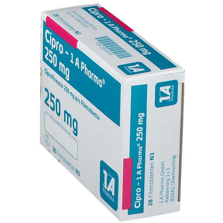 Cipro 1A Pharma® 250Mg 28 St mit dem E-Rezept kaufen - Shop Apotheke