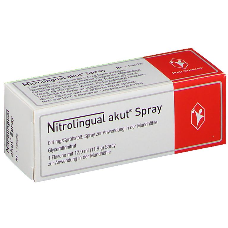 Nitrolingual akut Spray (23,2 Voll.%-Alkohol.) 11,8 g mit dem E-Rezept ...