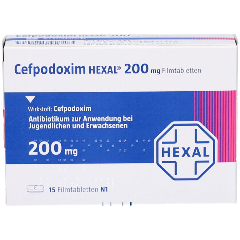 Cefpodoxim HEXAL® 200 mg 15 St mit dem E-Rezept kaufen - Shop Apotheke