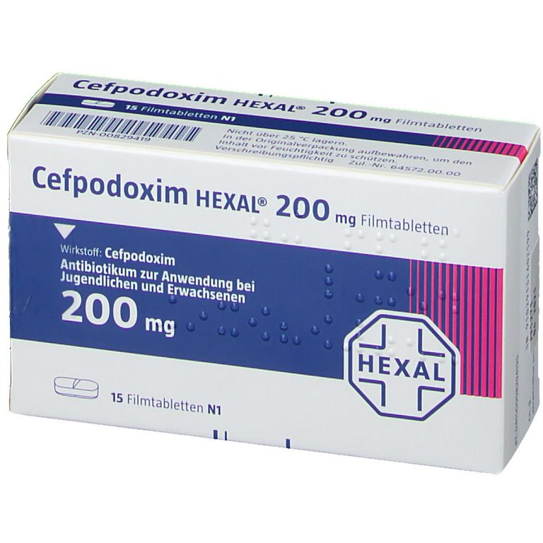Cefpodoxim HEXAL® 200 mg 15 St mit dem E-Rezept kaufen - Shop Apotheke