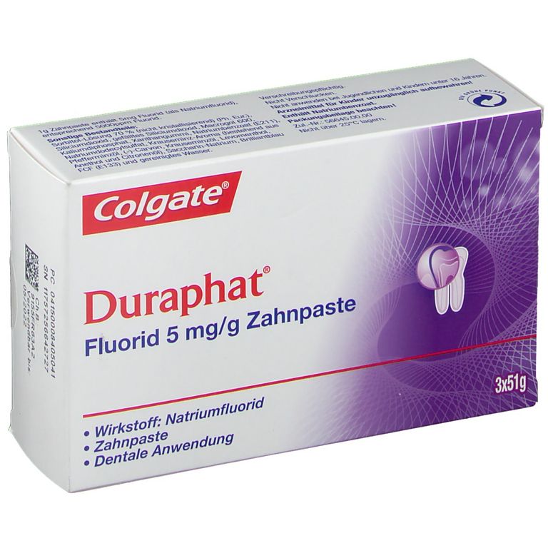 Colgate Duraphat Fluorid 5 mg/g Zahnpaste 3x51 g mit dem E-Rezept ...