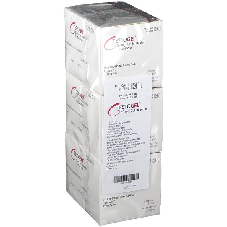 TESTOGEL® 50 mg 3x30 St mit dem E-Rezept kaufen - Shop Apotheke