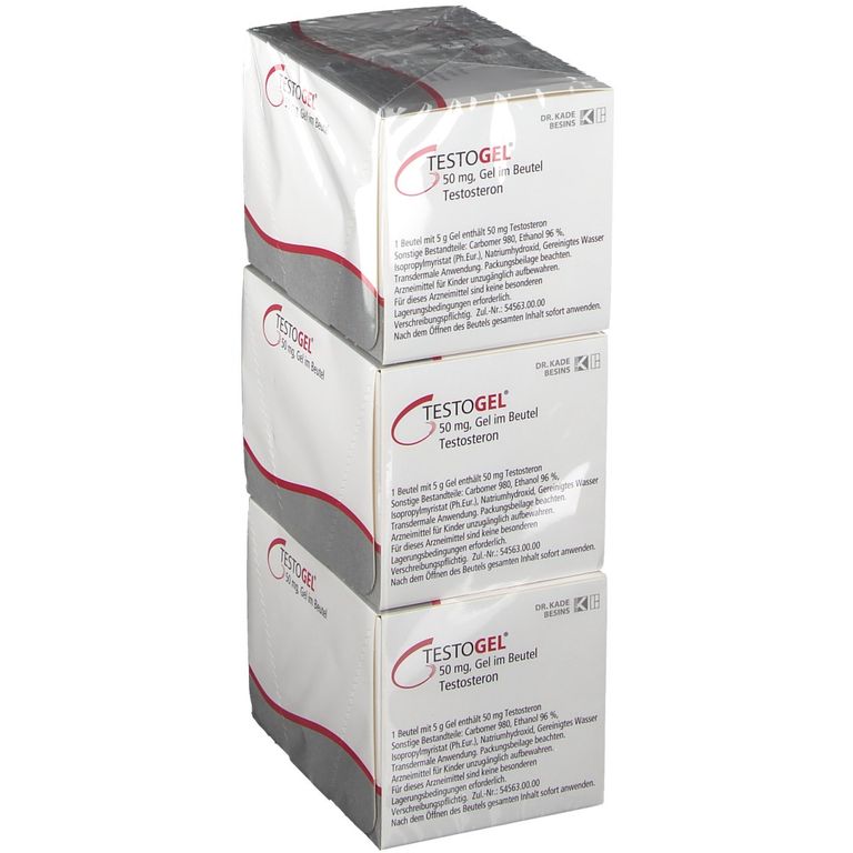 TESTOGEL® 50 mg 3x30 St mit dem E-Rezept kaufen - Shop Apotheke