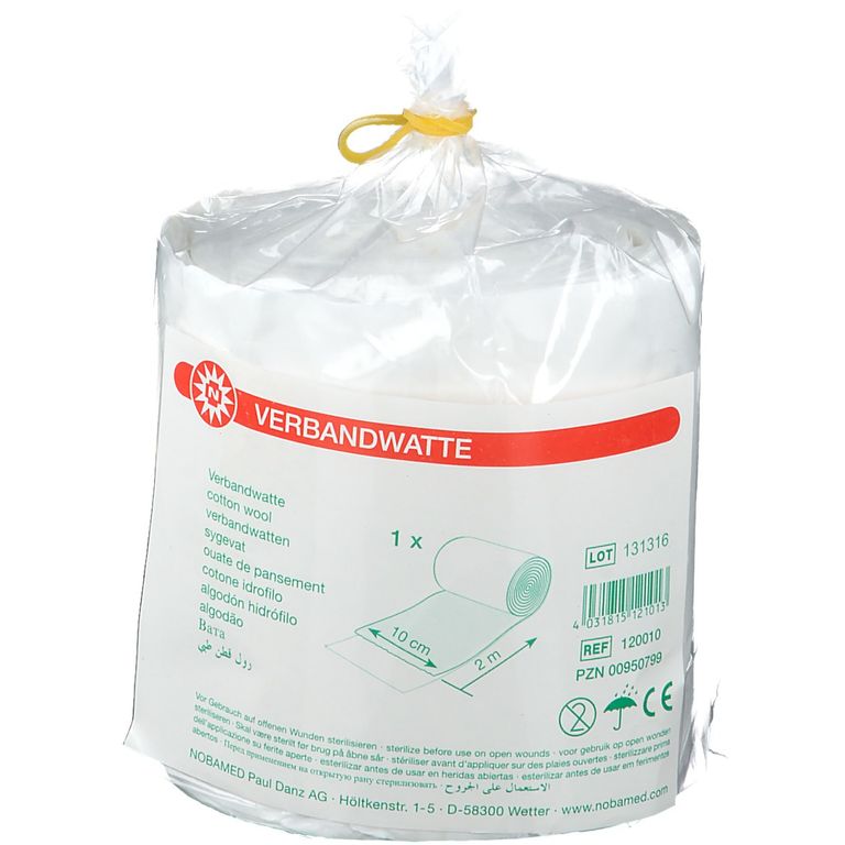 Verbandwatte gerollt 10 cm x 2 m 1 St - Shop Apotheke