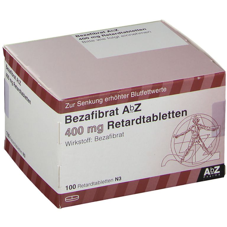 Bezafibrat AbZ 400 mg Retardtabletten 100 St mit dem E-Rezept kaufen ...
