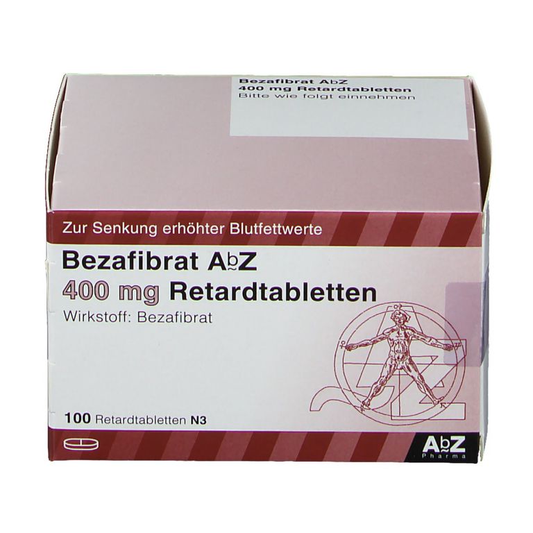 Bezafibrat AbZ 400 mg Retardtabletten 100 St mit dem E-Rezept kaufen ...