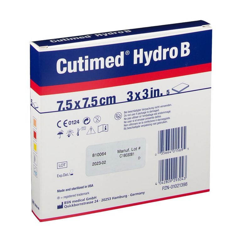 Cutimed® Hydro B 7,5 cm x 7,5 cm 5 St - Shop Apotheke