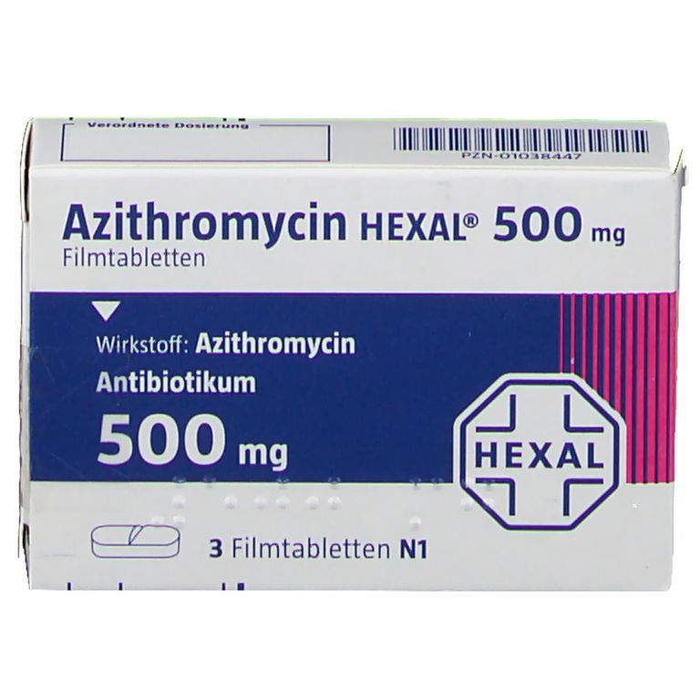 Azithromycin HEXAL® 500 mg 3 St mit dem E-Rezept kaufen - Shop Apotheke