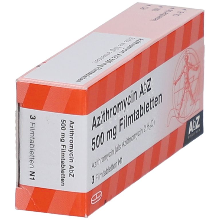 Azithromycin AbZ 500Mg 3 St mit dem E-Rezept kaufen - Shop Apotheke