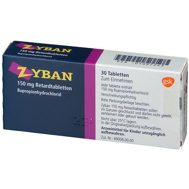 Zyban 150 mg Retardtabletten 30 St mit dem E-Rezept kaufen - Shop Apotheke