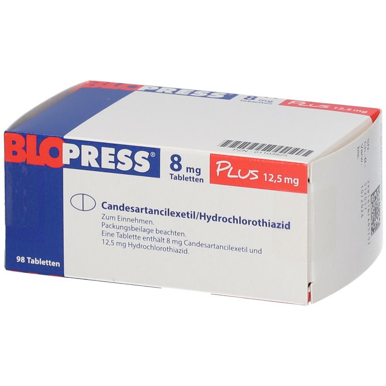 Blopress® 8 mg Plus 12,5 mg 98 St mit dem E-Rezept kaufen - Shop Apotheke