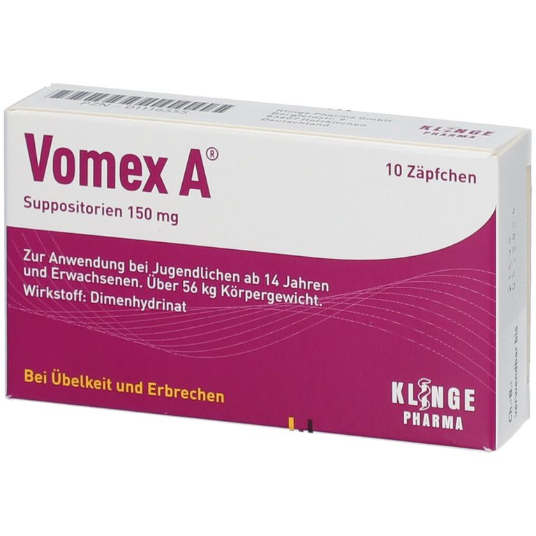 Vomex A® 150 mg 10 St - Shop Apotheke