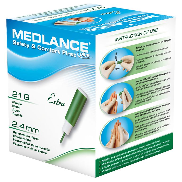 MEDLANCE® plus Extra Sicherheitslanzetten 21 G 200 St - Shop Apotheke