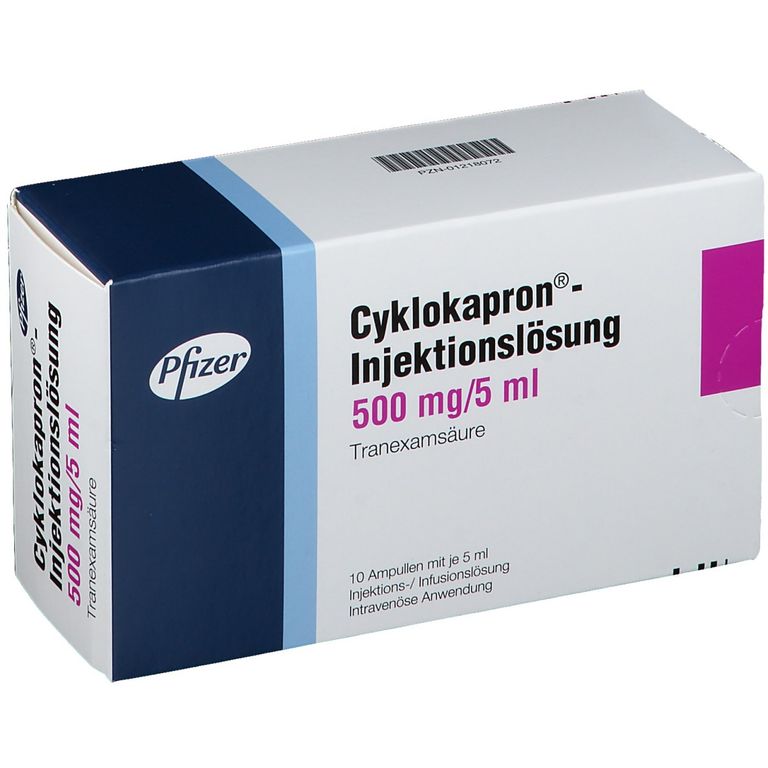 Cyklokapron®- Injektionslösung 500 mg/5 ml 10x5 ml mit dem E-Rezept ...