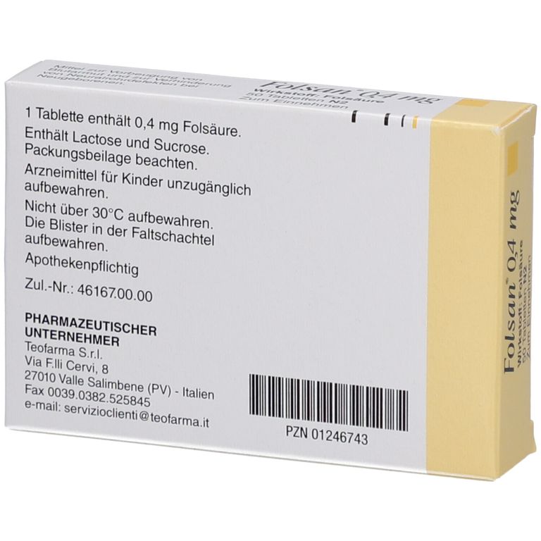 Folsan® 0,4 mg 50 St - Shop Apotheke