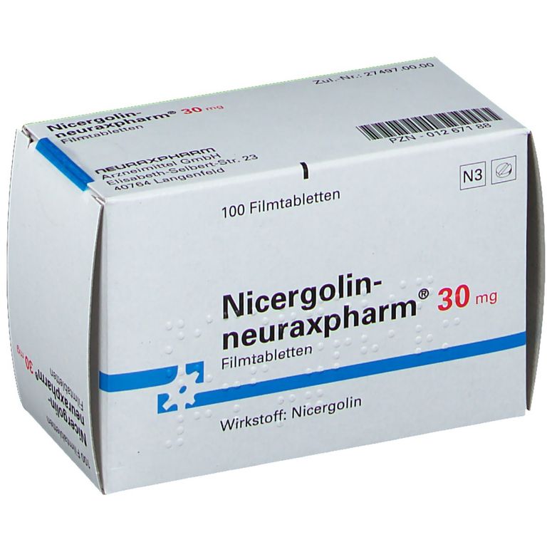 Nicergolin-neuraxpharm® 30 mg 100 St mit dem E-Rezept kaufen - Shop ...